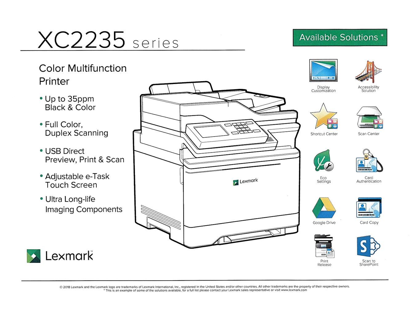 Lexmark XC2235 Printer