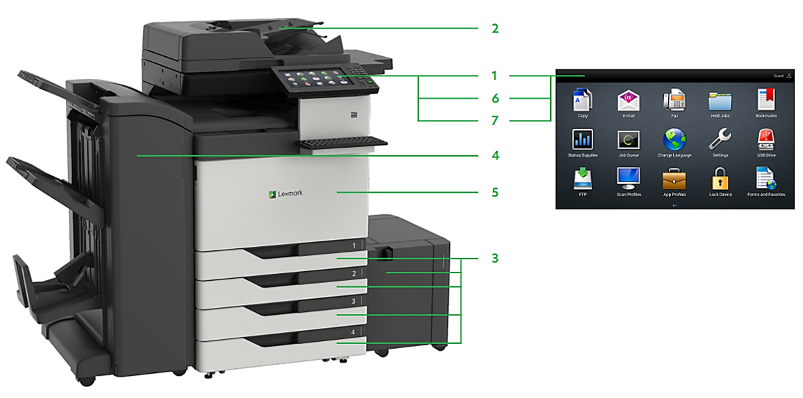 Lexmark XC9245 Printer